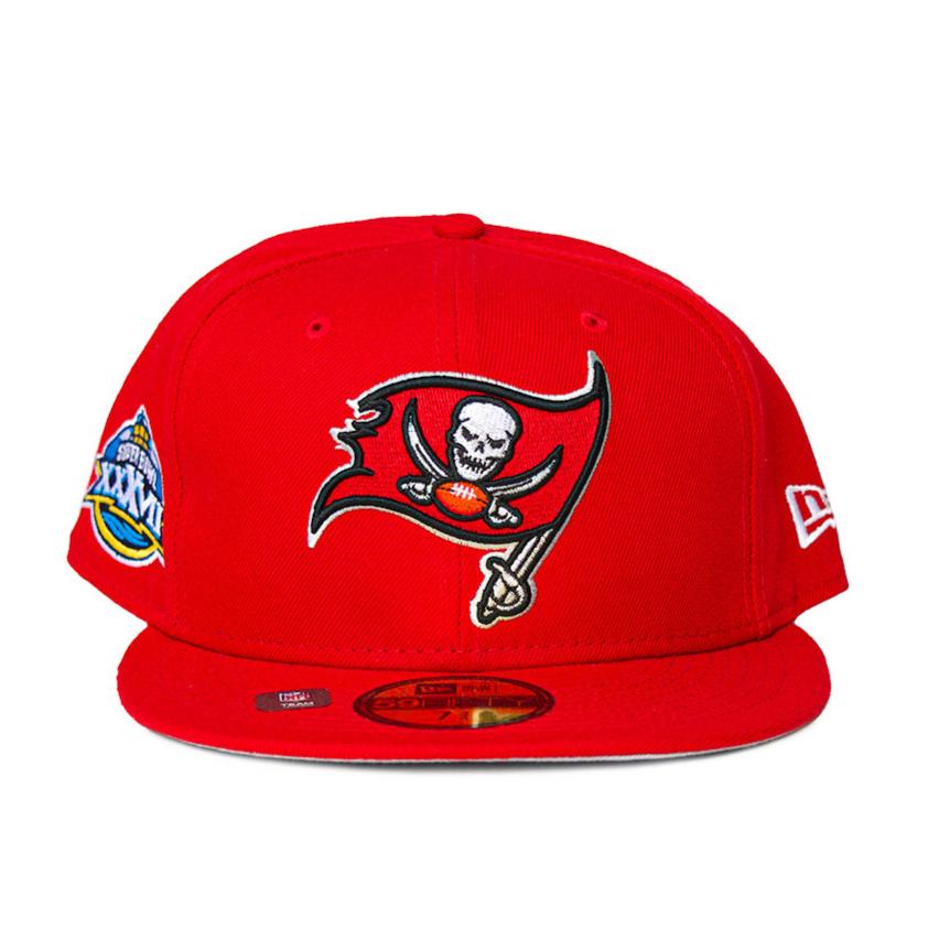 New Era Tampa Bay Buccaneers 59Fifty Fitted - Red w SB XXXVII Patch ...