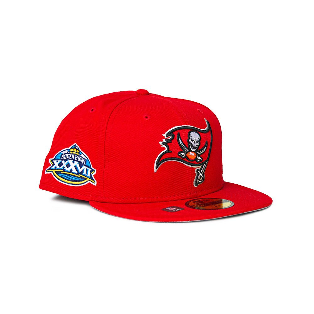 New Era Tampa Bay Buccaneers 59Fifty Fitted - Red w SB XXXVII Patch ...