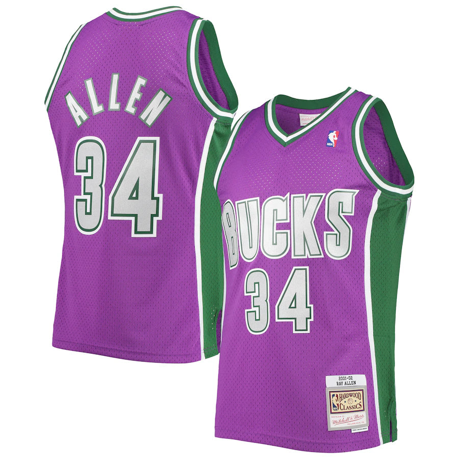Mitchell & Ness: Hardwood Classic Milwaukee Bucks Jersey (Ray Allen ...
